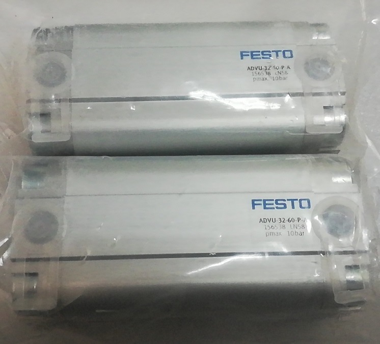 Festo Compact Cylinder with Female Threaded Piston Rod End
